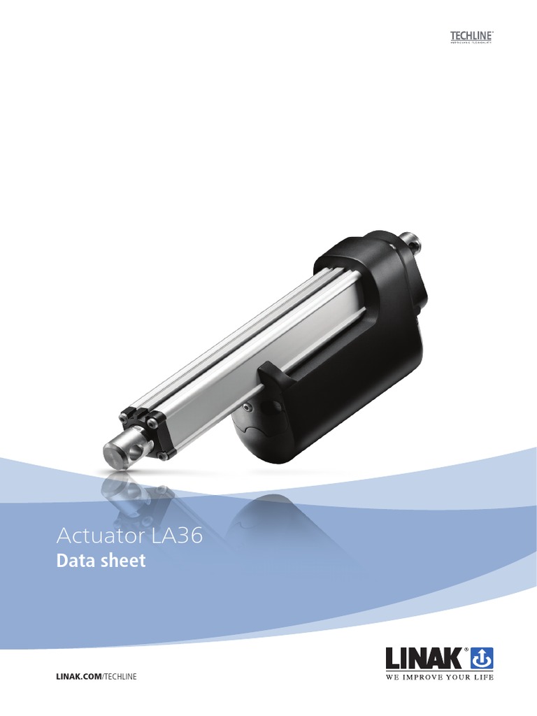Linear Actuator La36 Data Sheet Eng | PDF | Gear | Electric Motor
