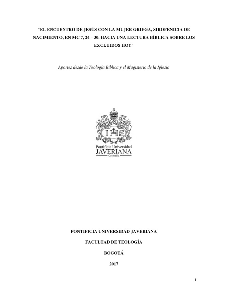 SIROFENICIA | PDF | Libro de levítico | Jesús