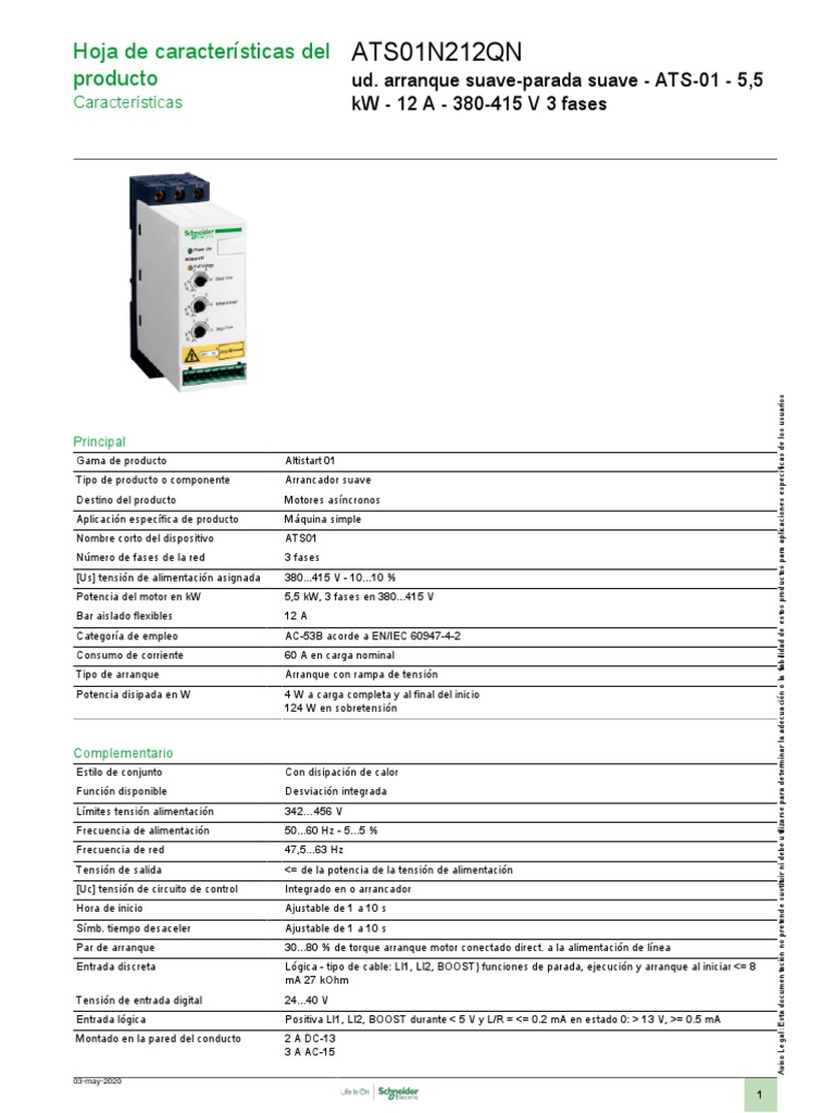 Altistart 01 - ATS01N212QN | Descargar gratis PDF | Tornillo ...