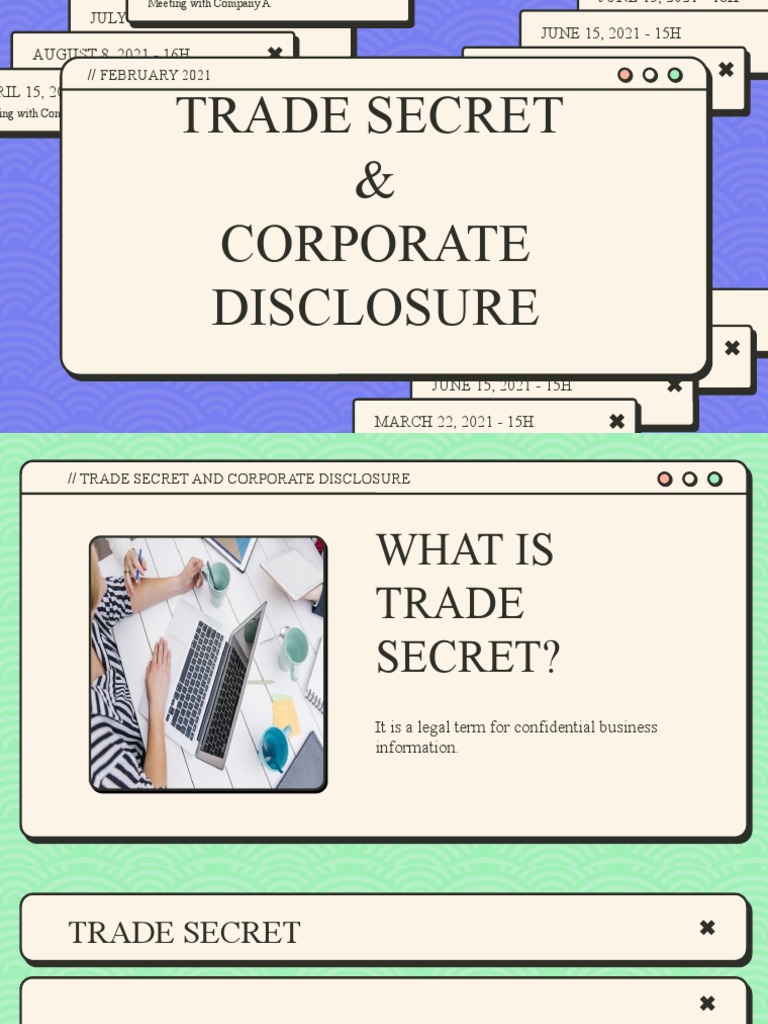 Trade Secret and Corporate Disclosure | PDF | Trade Secret ...