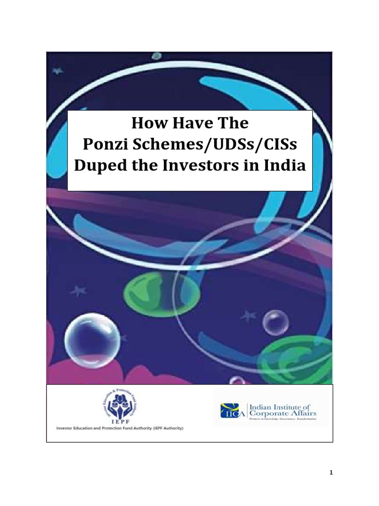 Book - on-Ponzi-Schemes in India | PDF | Crime Thriller | Business