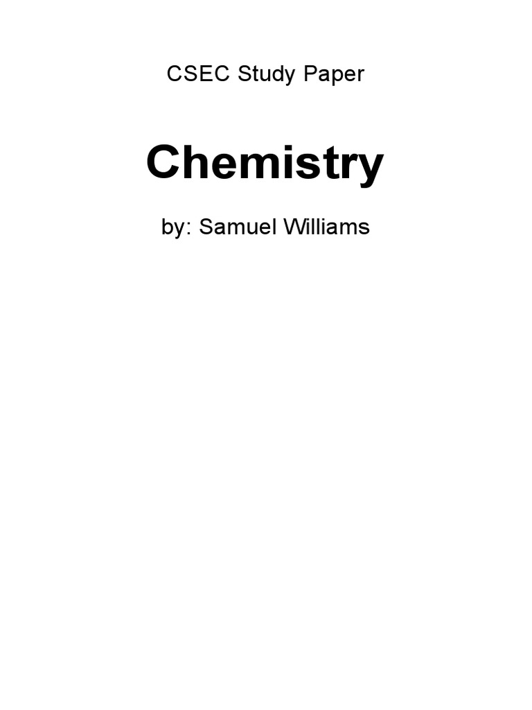 CSEC Chemistry Study Guide | PDF | Isotope | Atoms