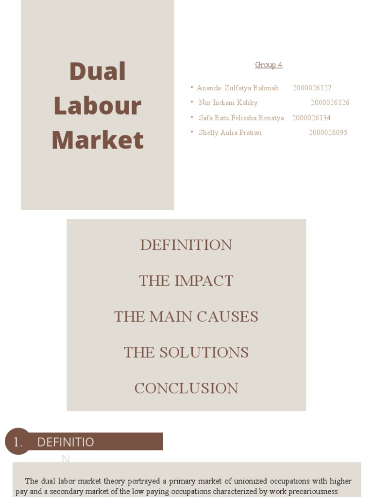 Dual Labor Market | PDF | Labour Economics | Economic Inequality