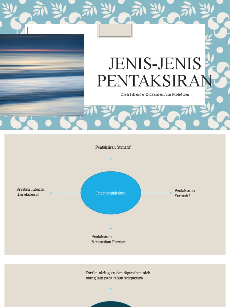 Jenis-Jenis Pentaksiran | PDF