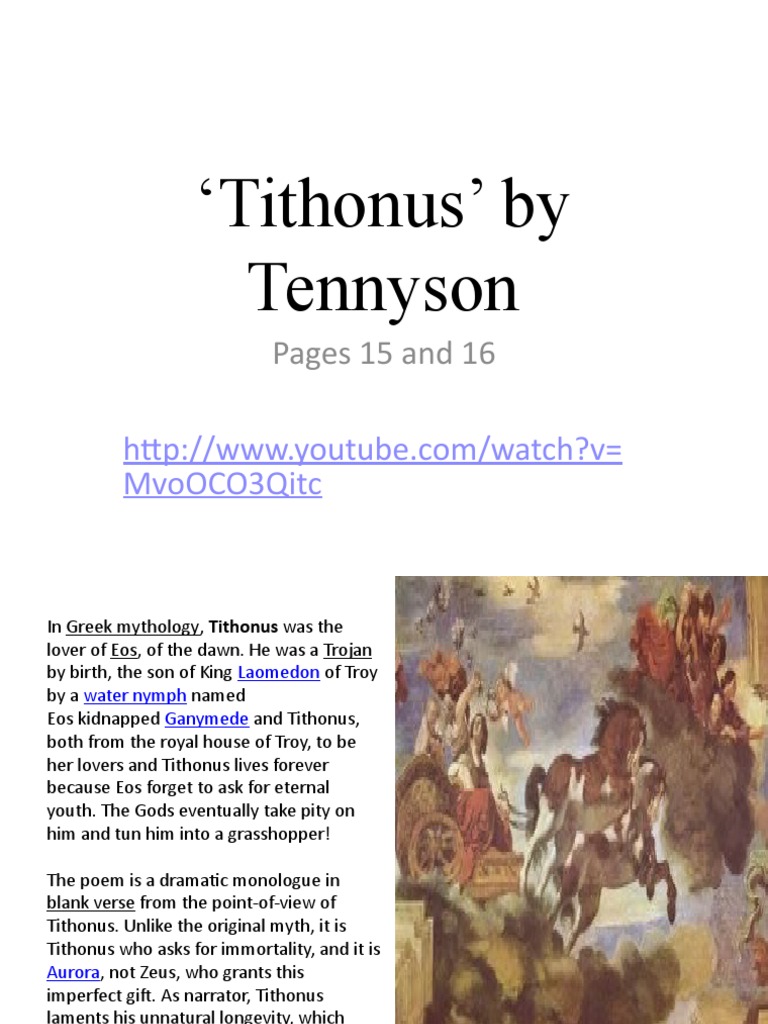 Tithonus: Themes and Analysis | PDF