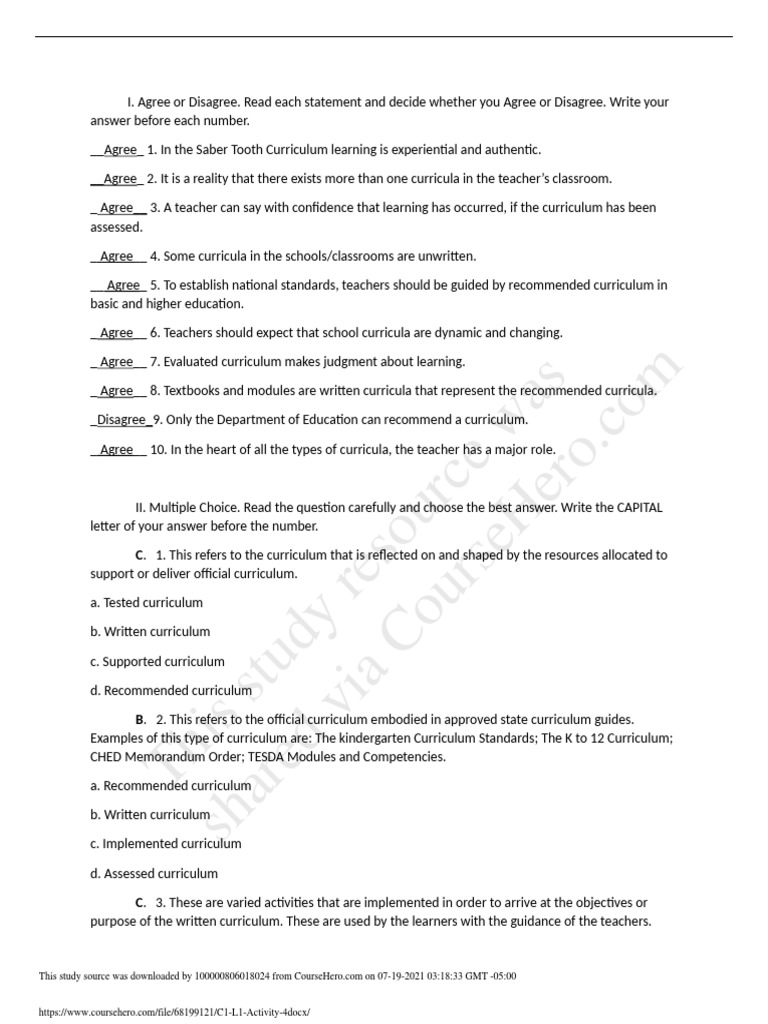 C1 L1 Activity 4 | PDF