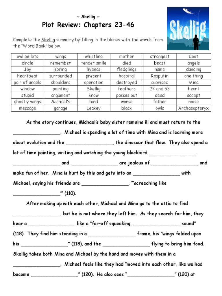 Plot Review: Chapters 23-46: Skellig | PDF