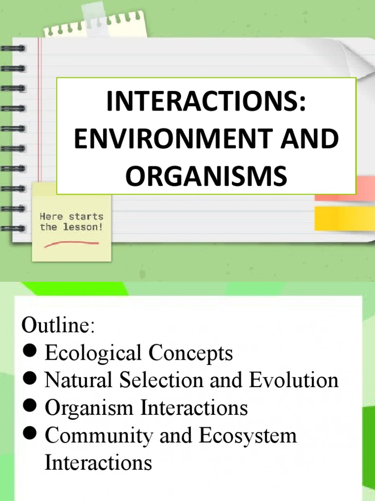 Interactions: Environment and Organisms | PDF | Ecological Niche ...
