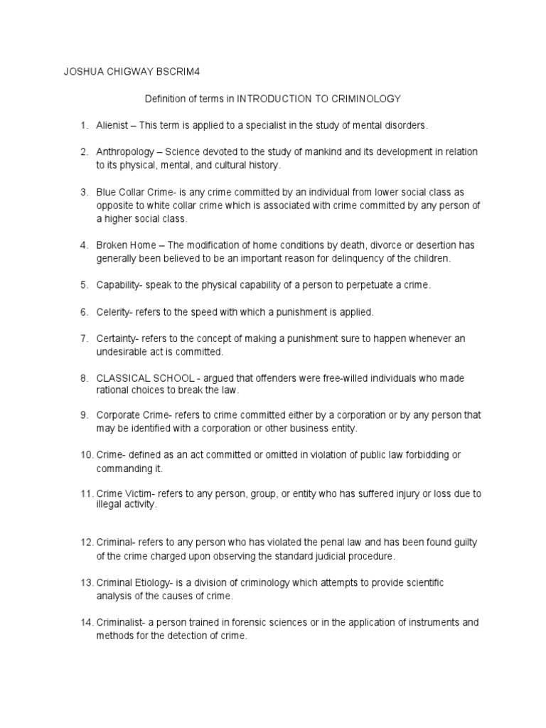 Intro To Crim | PDF | Criminology | Crime & Violence Intro To Crim | PDF | Criminology | Crime & Violence
