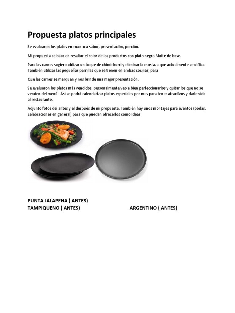 Platos Principales | PDF