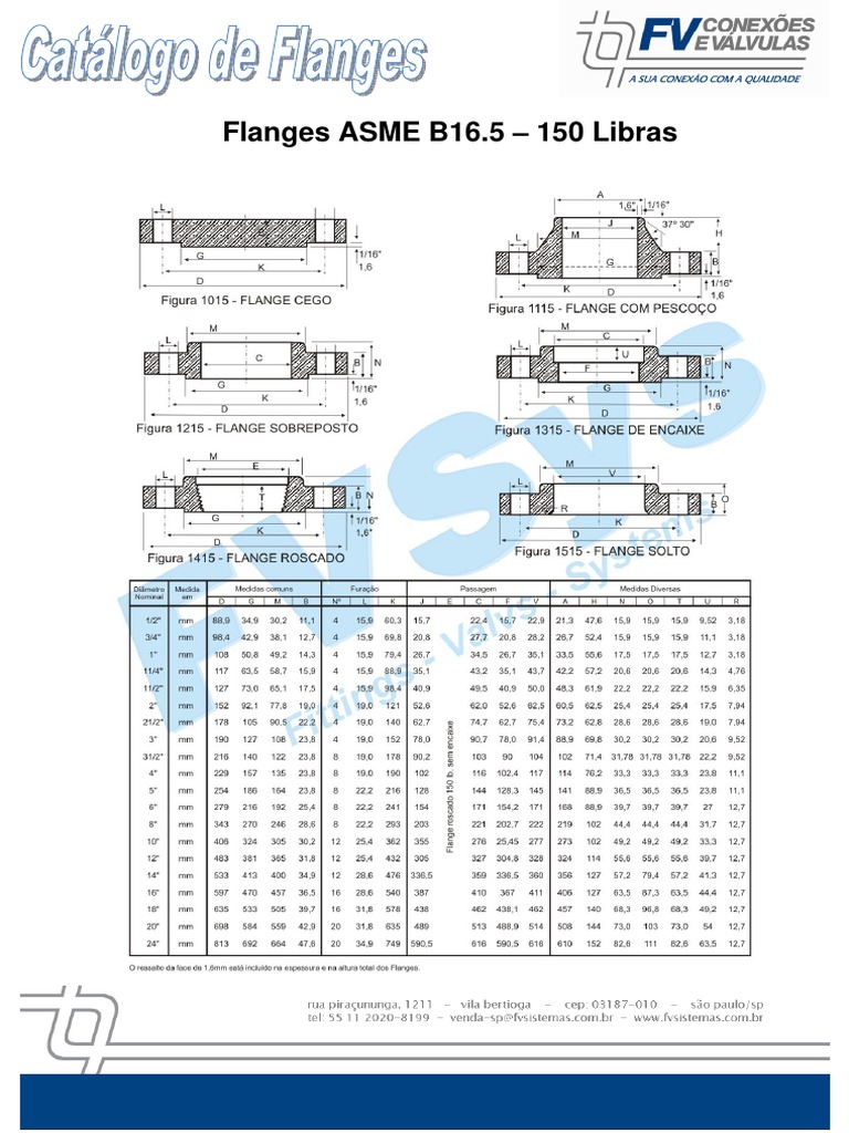 Flanges Cego Asme b16!5!150 Libras | PDF