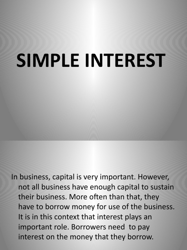 Simple Interest and More | PDF | Interest | Pawnbroker