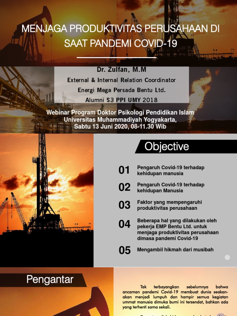 Materi Menjaga Produktivitas Perusahaan Di Saat Pandemi Oleh Dr. Zulfan | PDF