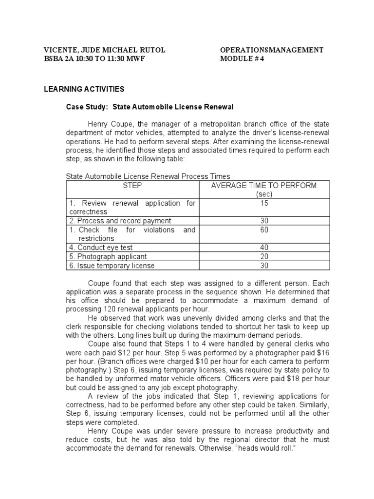 Operations MGT Module #6 | PDF | Business | Manufacturing And Engineering