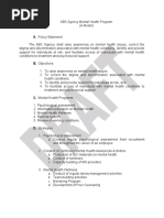 CSC Mental Health Program Guidelines | PDF | Mental Disorder | Employment