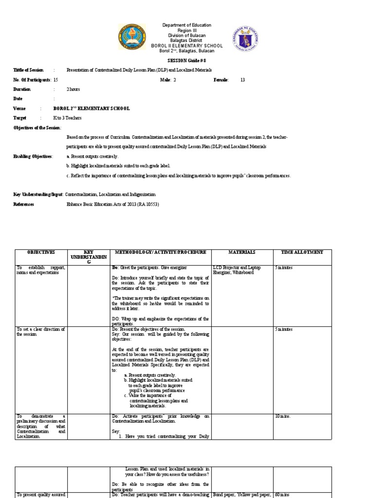 Contextualization | PDF | Lesson Plan | Pedagogy