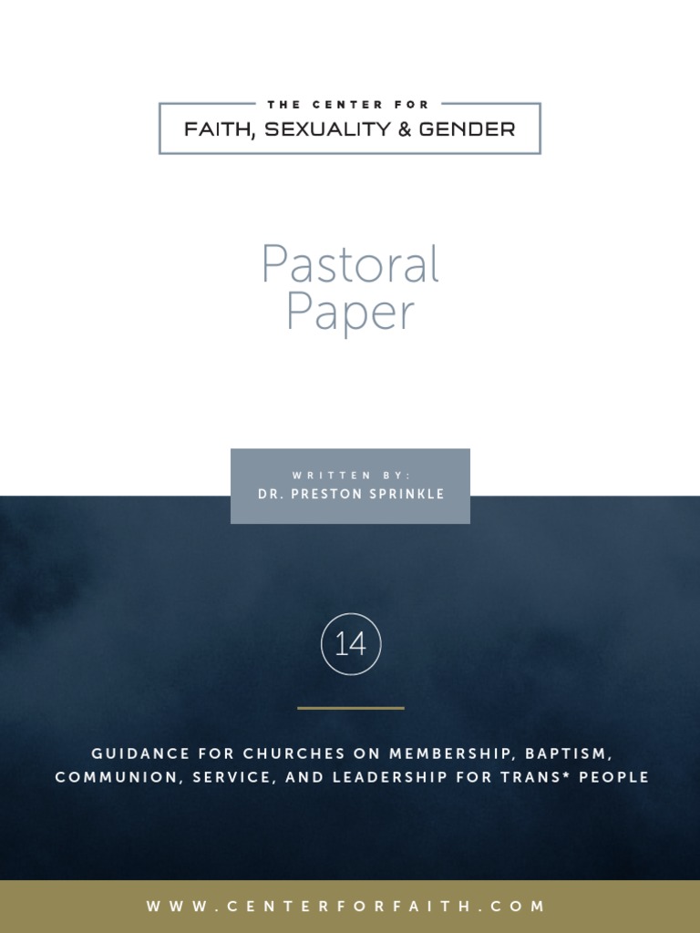 Pastoral Paper | PDF | Transgender | LGBTQIA+ Studies