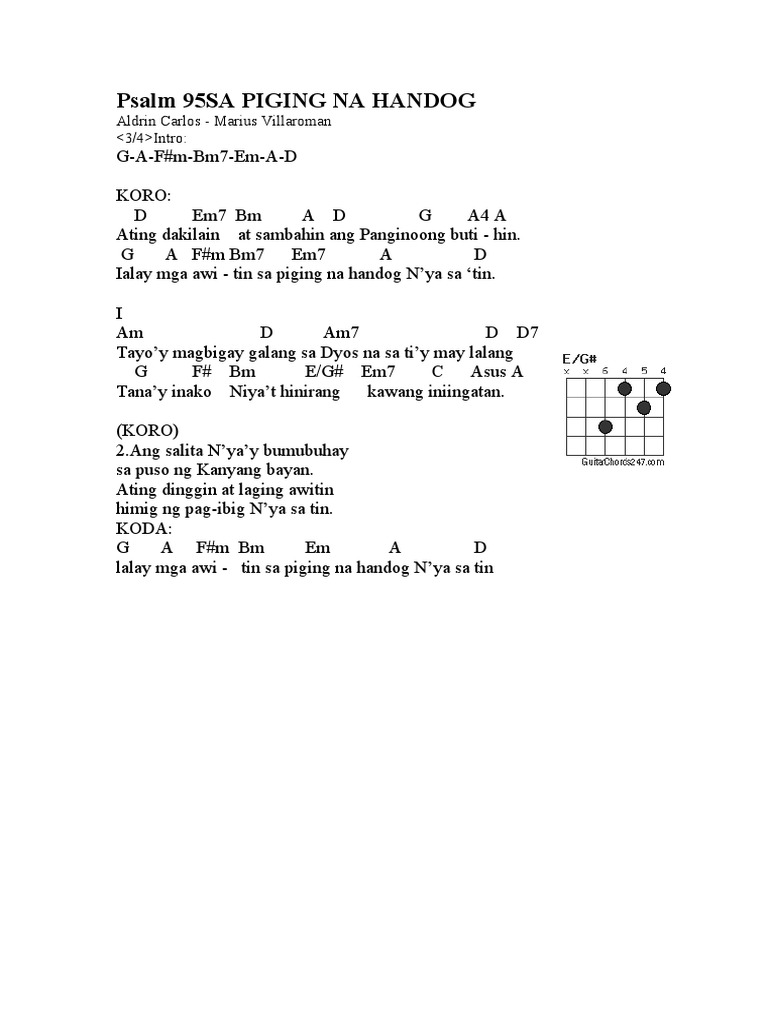 Sa Piging Na Handog | PDF