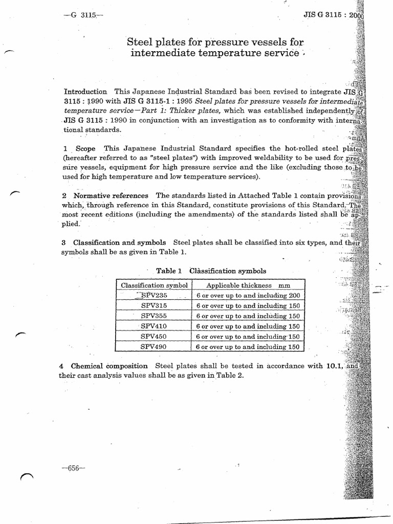 Jis G3115 2000 | PDF