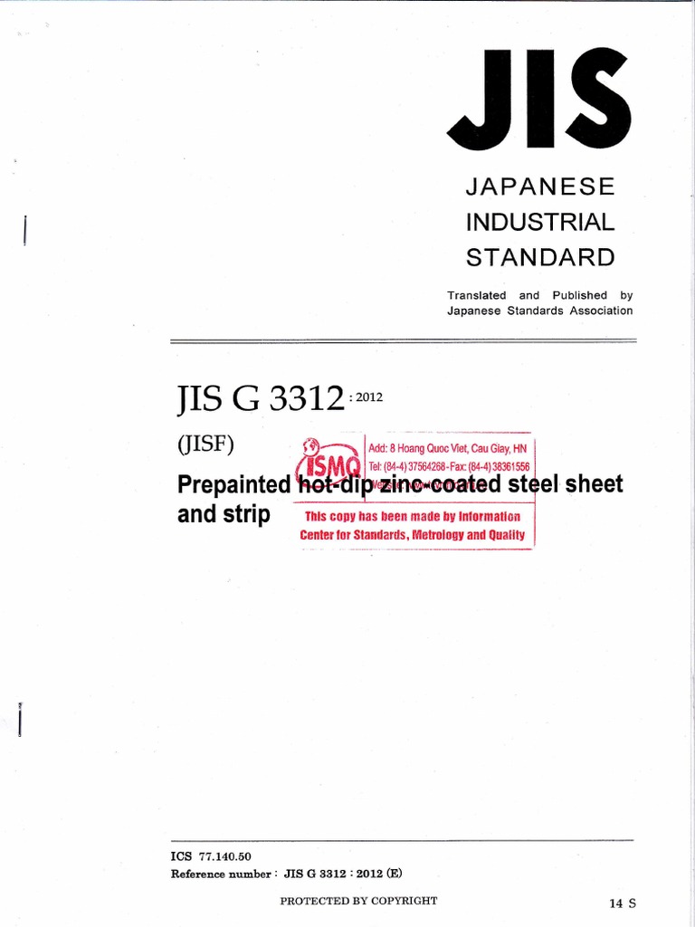Jis G3312 2012 Jisf | PDF | Paint | Coating