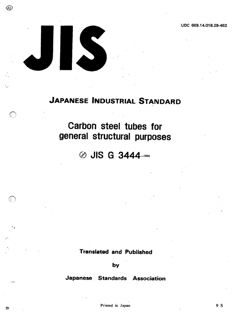 Jis G3444 1994 | PDF