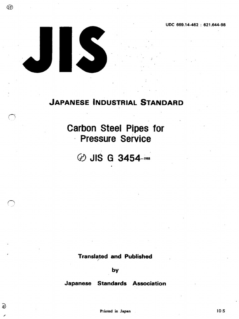 Jis G3454 1988 | PDF