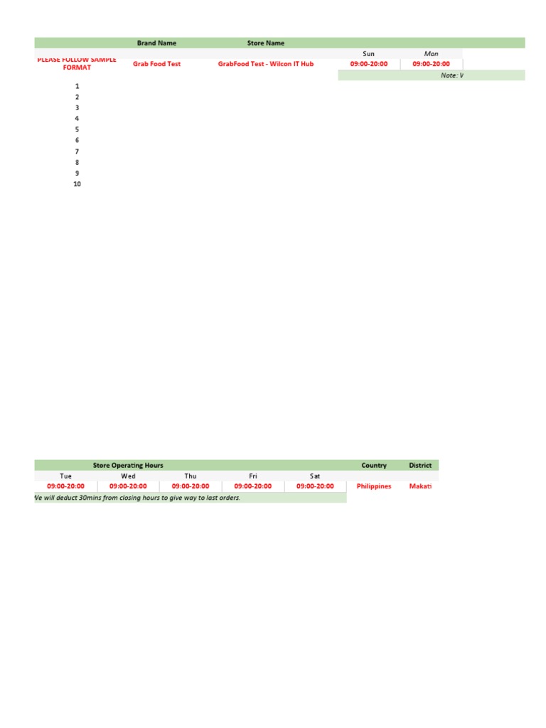 (v2) Merchant Data Form - GrabFood | PDF | Restaurants | Indonesian Cuisine