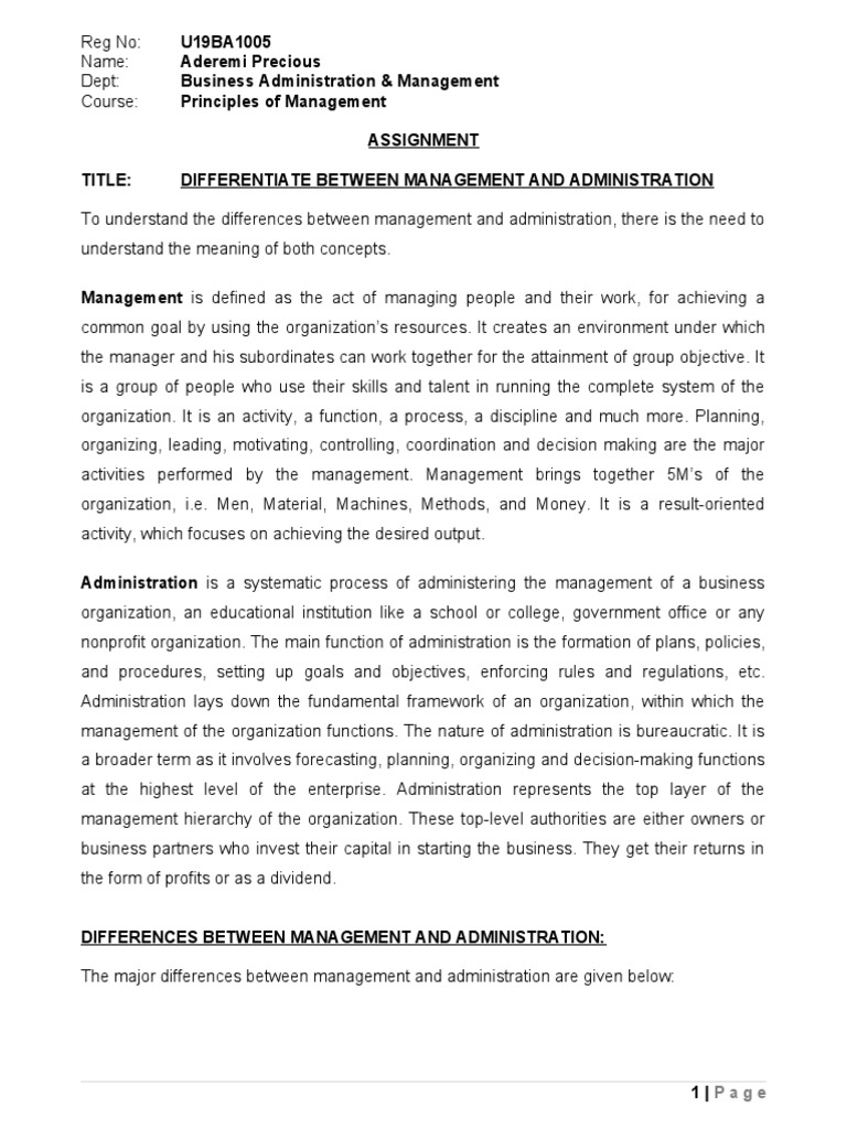 Assignment - Principles of Management | PDF | Economies | Business