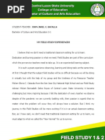 A Portfolio in Field Study 1 | PDF | Educational Assessment | Teachers