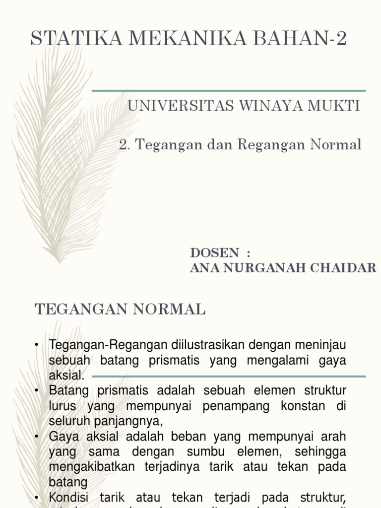 Tegangan dan Regangan dalam Struktur | PDF | Sains & Matematika