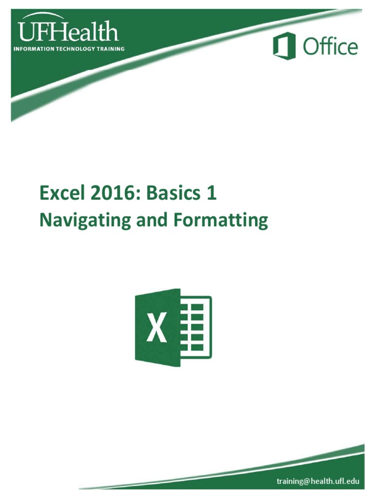Excel 2016: Basics 1: Navigating and Formatting | PDF | Microsoft Excel ...