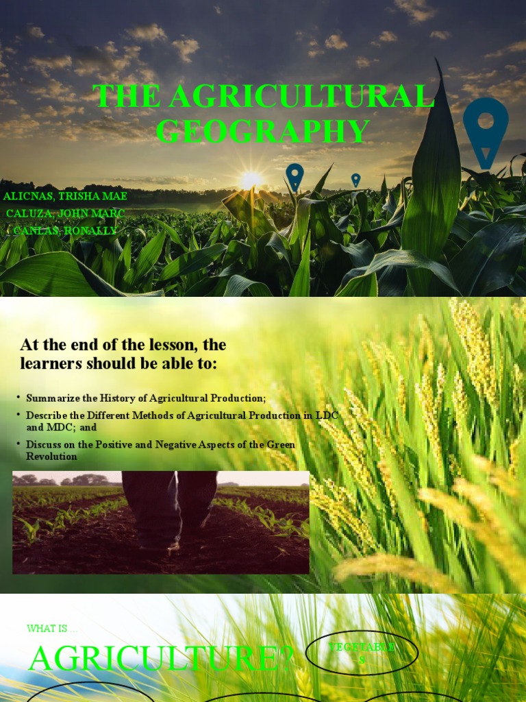 The Agricultural Geography | PDF | Farms | Agriculture