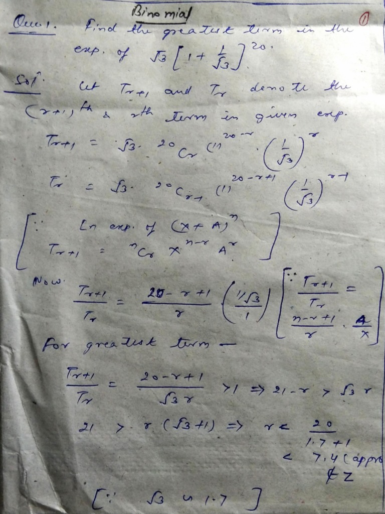 Exam - S Que. (Math 1) | PDF