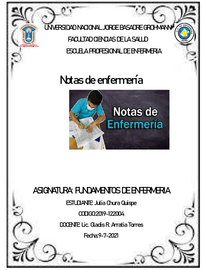 Tarea Notas de Enfermeria | PDF | Medicina | Ciencias de la Salud