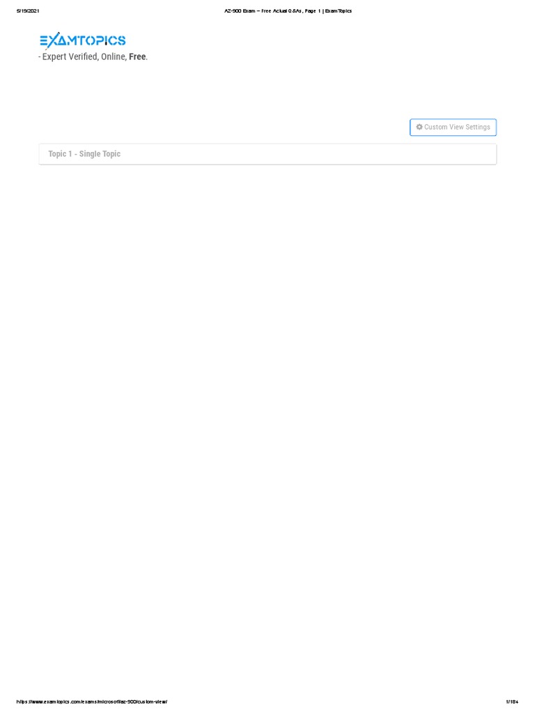 AZ-900 Exam - Free Actual Q&as, Page 1 - ExamTopics | PDF | Platform As ...