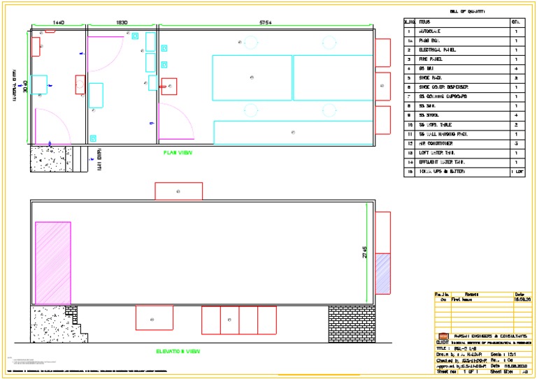 BSL-2 Lab - LAYOUT | PDF