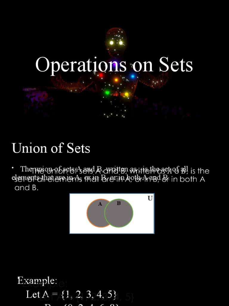 Operations On Sets | PDF