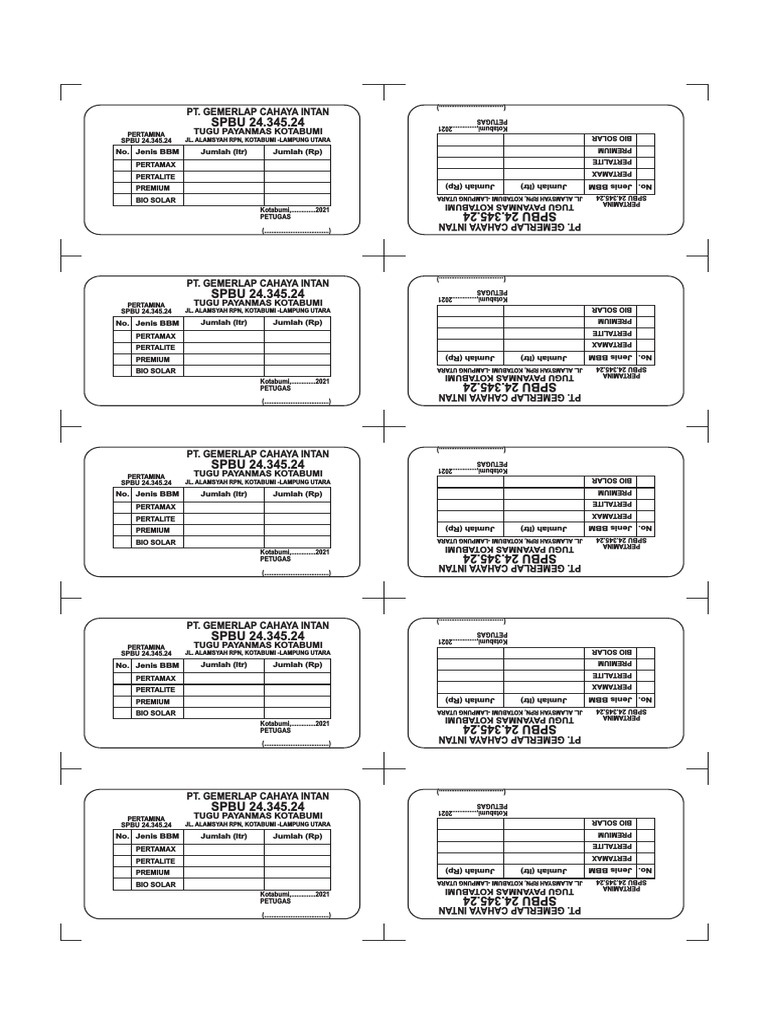 Spbu Payan Mas 2021 | PDF
