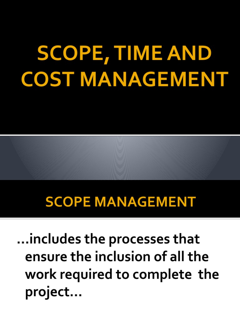 (07-07) Scope, Time, Cost Management | PDF | Cost Accounting | Systems ...