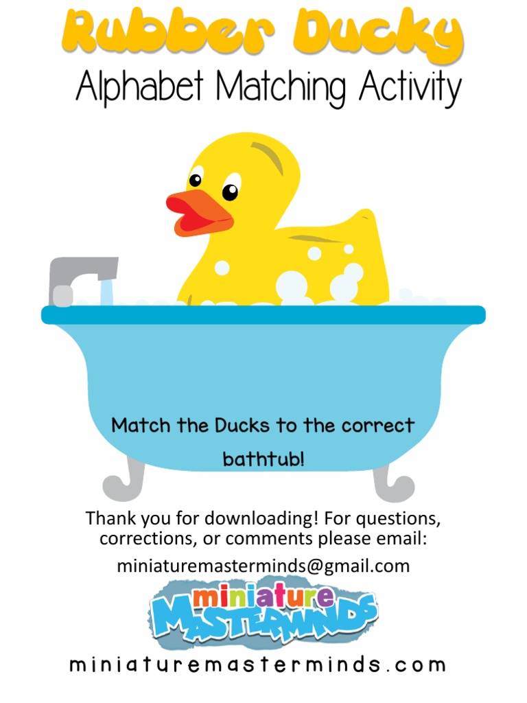 Rubber Ducky Alphabet