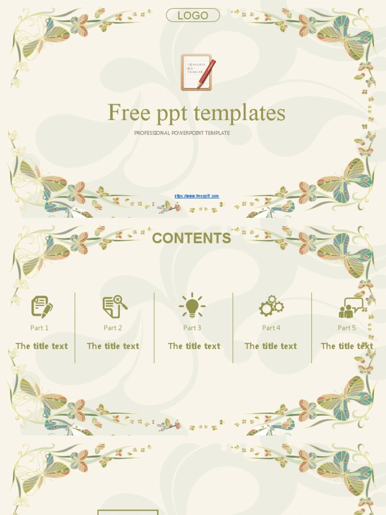 Butterfly Pattern PowerPoint Templates | PDF | Microsoft Power Point ...