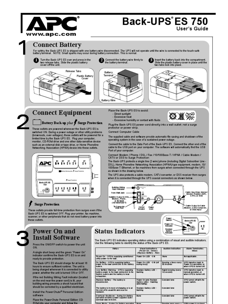 APC ES 750 Manual | PDF | Digital Subscriber Line | Modem