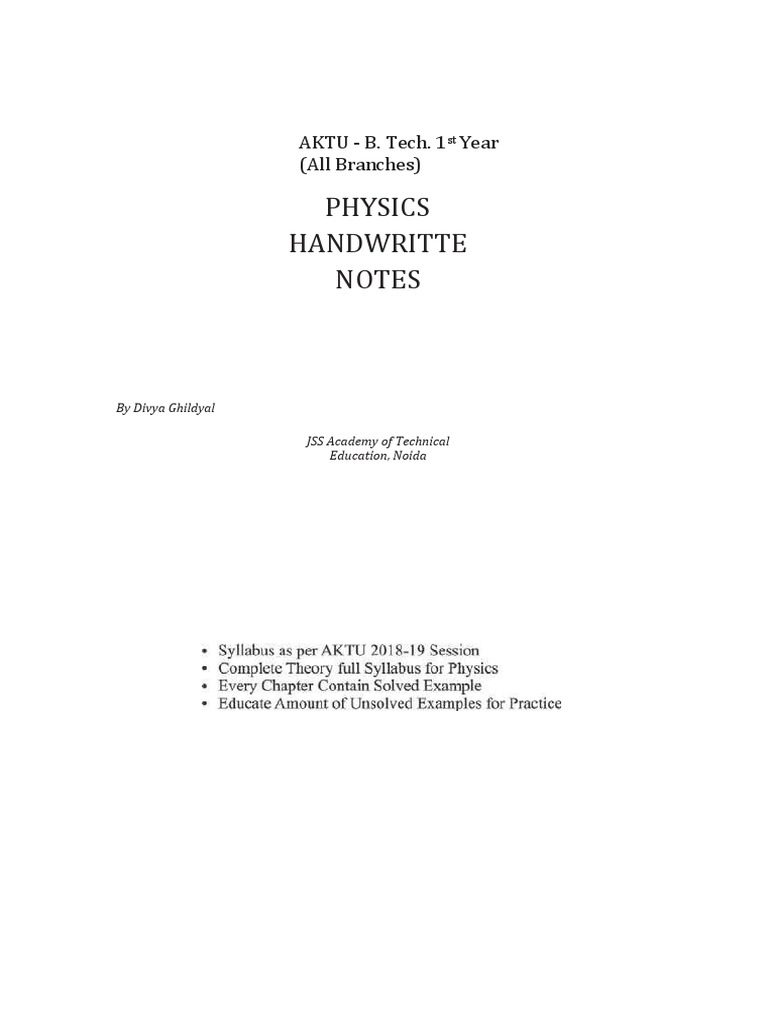 Physics Book Handwritten | PDF | Special Relativity | Waves