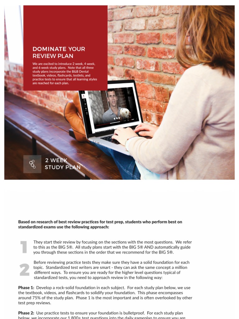 Important Study Plan For Nbde Part | PDF