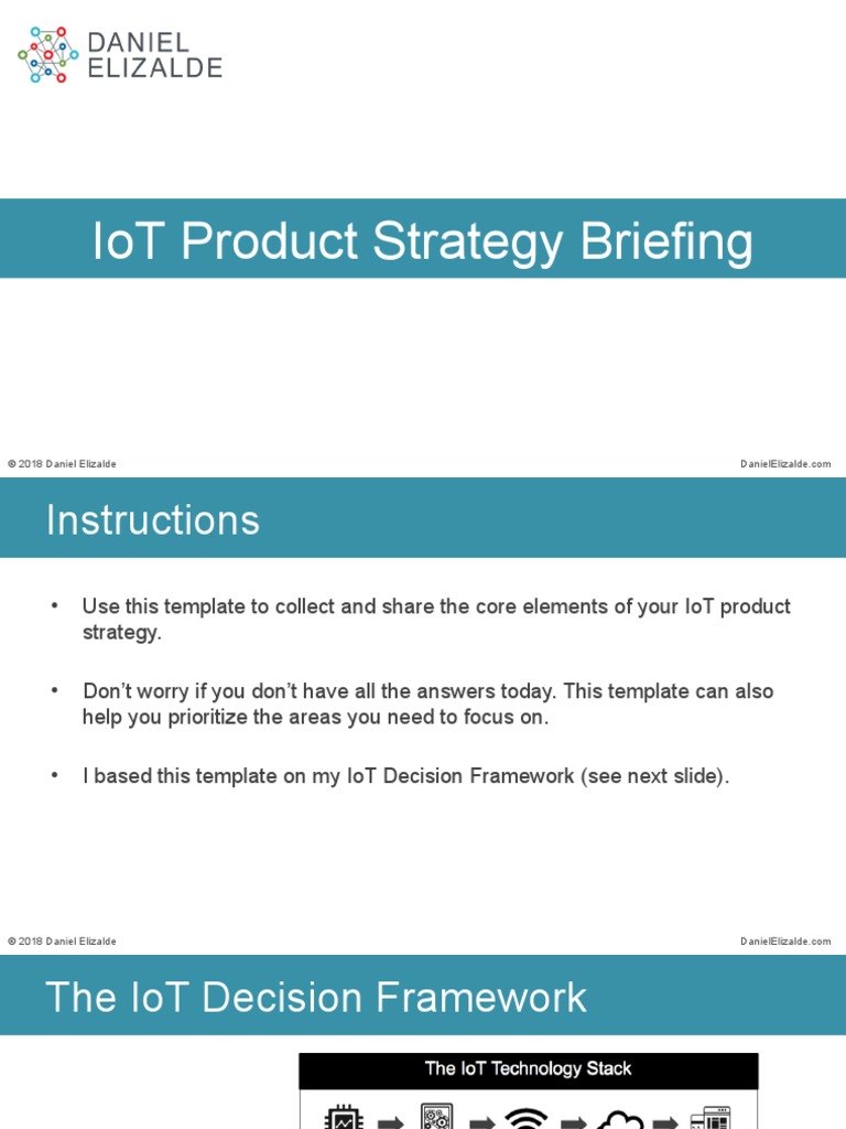 Iot Product Strategy Briefing: © 2018 Daniel Elizalde | PDF | Cloud ...