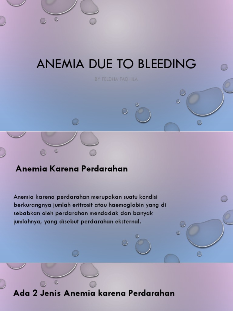 Anemia Akibat Perdarahan by Feldha | PDF