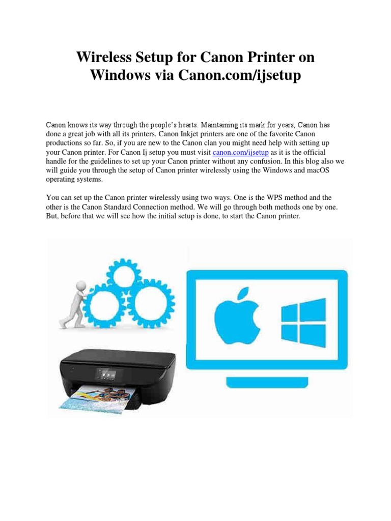 Canon Printer Wireless Setup Guide | PDF | Wi Fi | Printer (Computing)