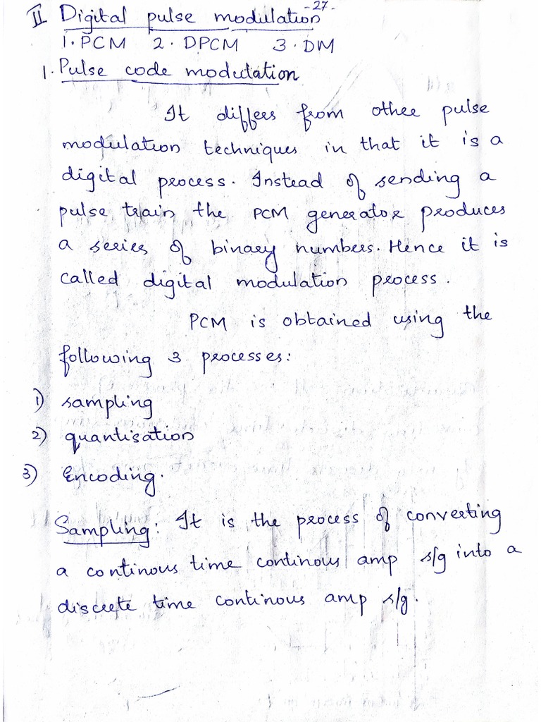 Digital Pulse Modulation Pdf