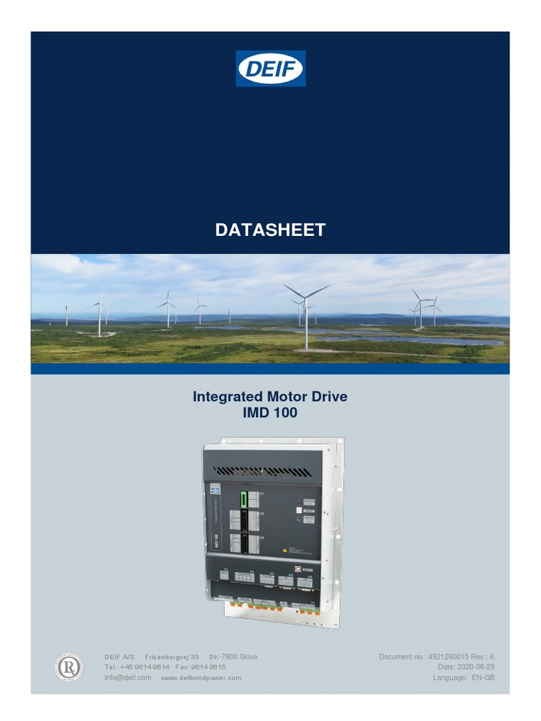 Imd 100 Data Sheet 4921260015 Uk | PDF | Battery Charger | Relay