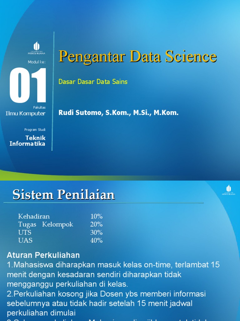 Modul 1 Pengantar Data Science Dasar Dasar Data Sains | PDF | Seni ...